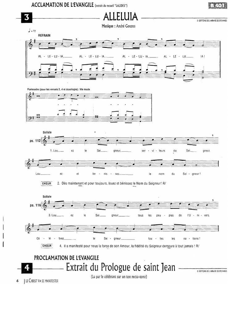 B401 ALLELUIA de GOUZES 168 | PDF