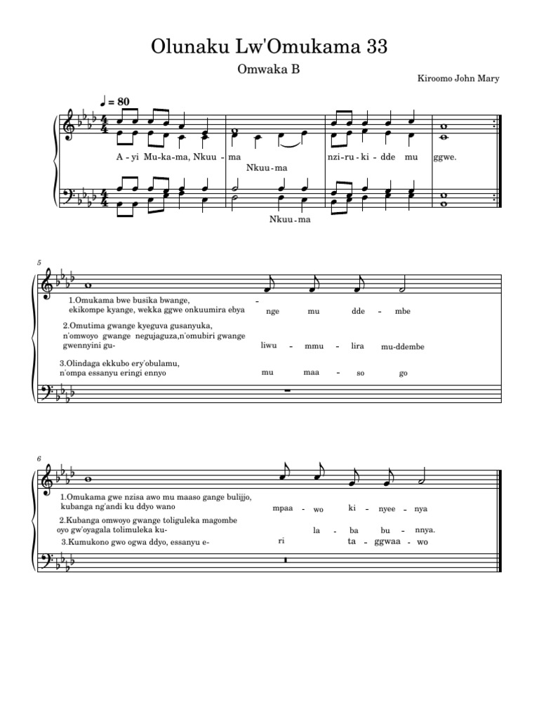 Olunaku Lw'Omukama 33 | PDF