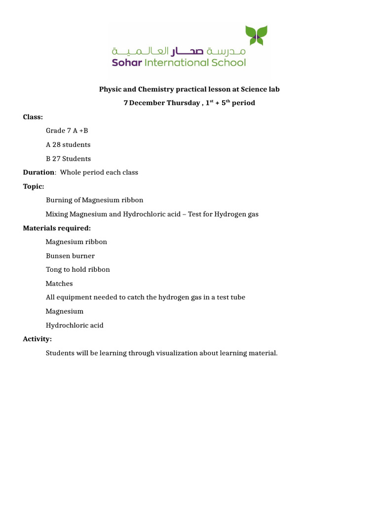 Practical Magnesium Burning and in Acid | PDF