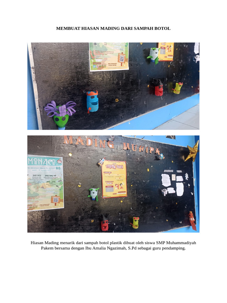 Membuat Hiasan Mading Dari Sampah Botol | PDF