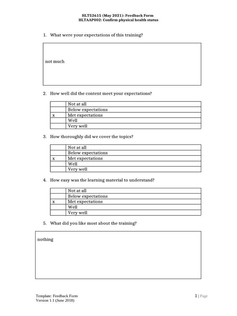Confirm Physical Health Status | PDF
