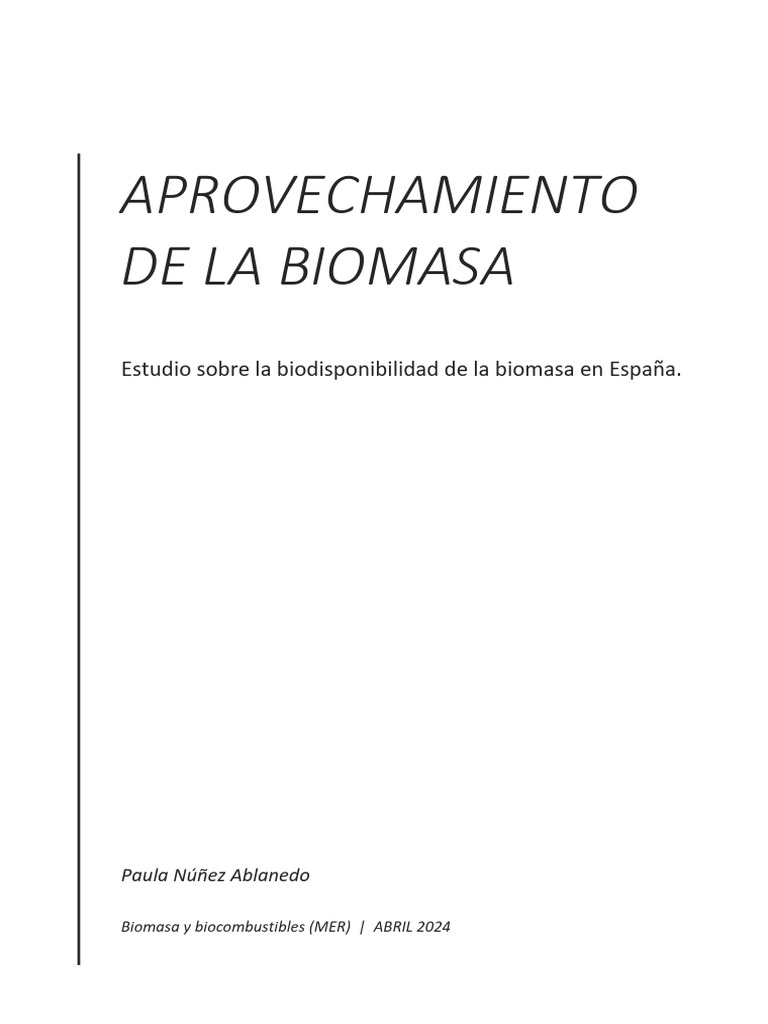 Aprovechamiento de La Biomasa | PDF | Biomasa | Generación eléctrica