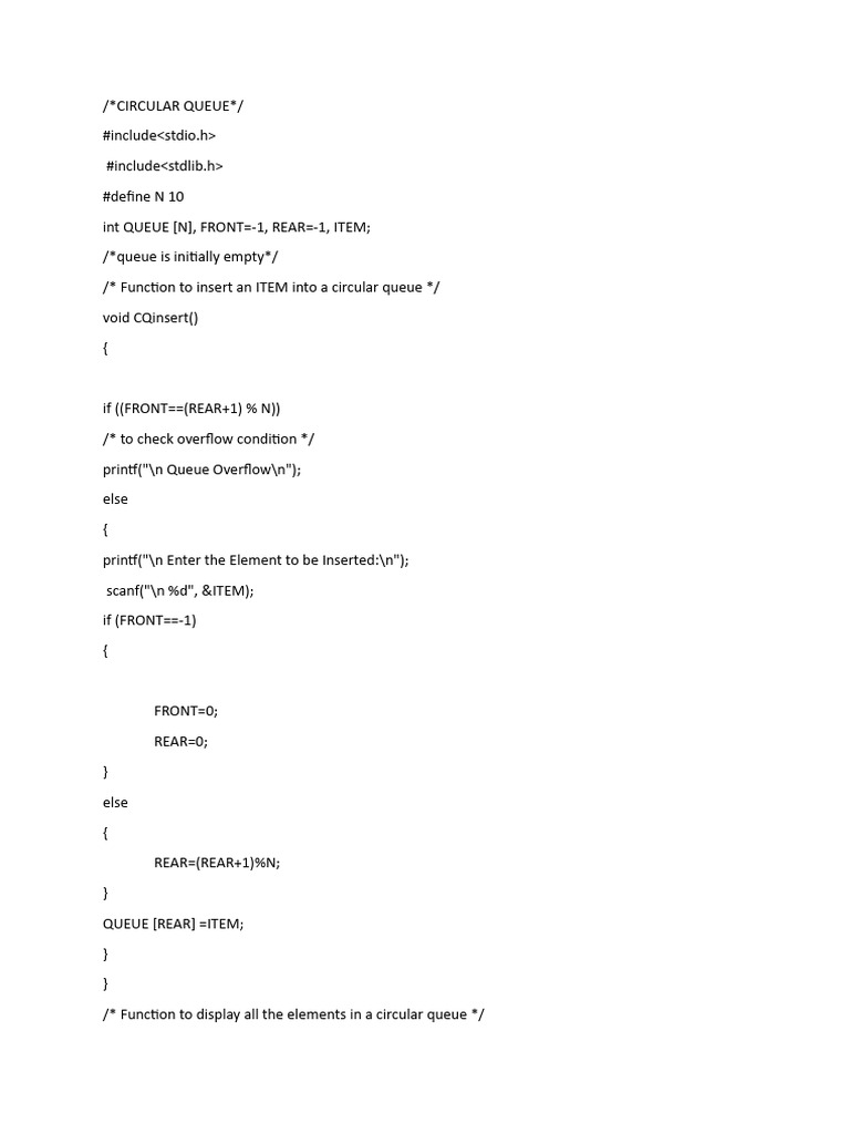 P6 (Circular Queue) | PDF