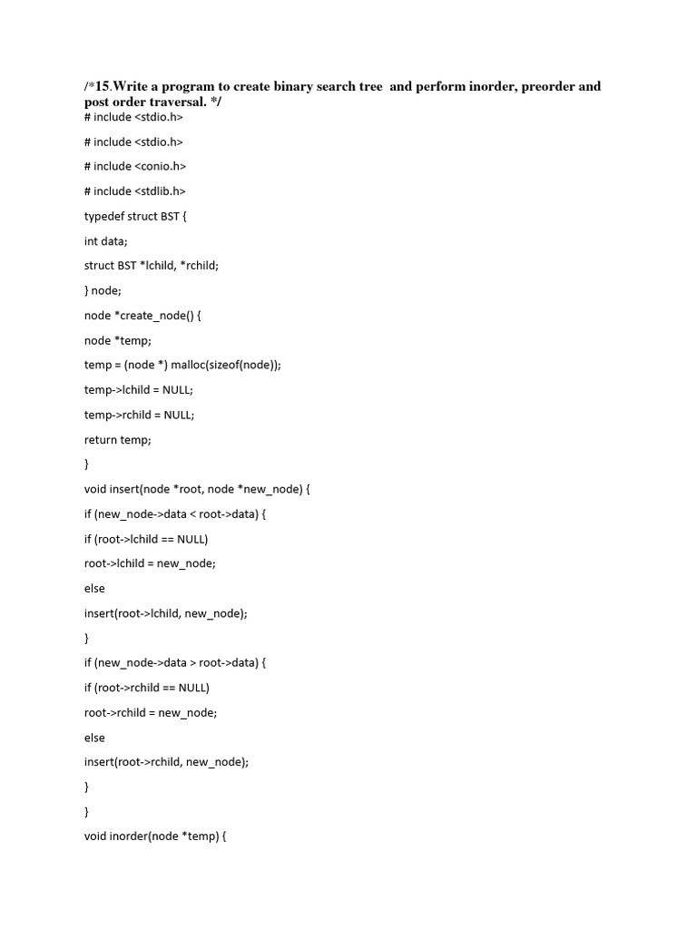 p15(Inorder,Preorder,Postorder) | PDF