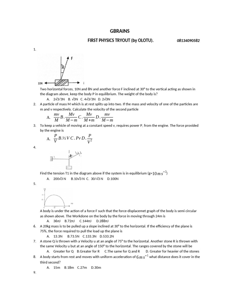 GB Physics Questions | PDF | Electron | Electrical Resistance And Conductance