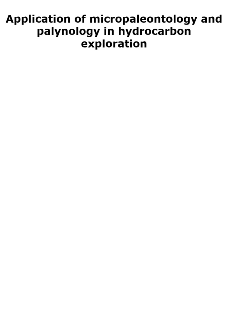 Micropaleontology in HC Exploration | PDF | Oceans | Environmental Science