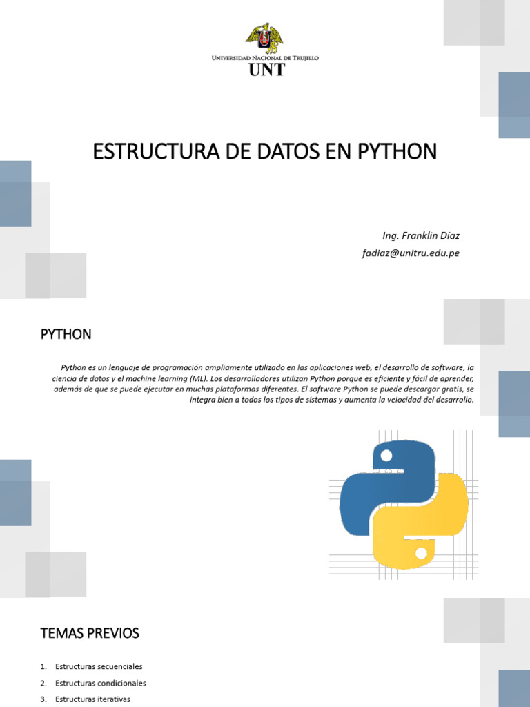 Sesión 07 | PDF | Python (lenguaje de programación) | Programación de ...
