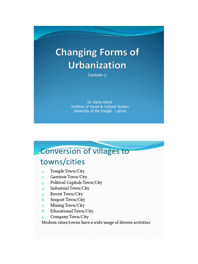 3 Changing Forms of Urbanization 2022 - 220907 - 100436 | PDF ...