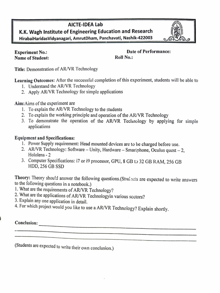 Assignment - AR VR | PDF