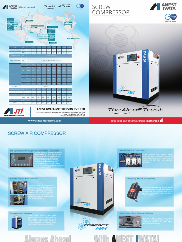 AI Screw Comprssor | PDF | Safety | Manufactured Goods