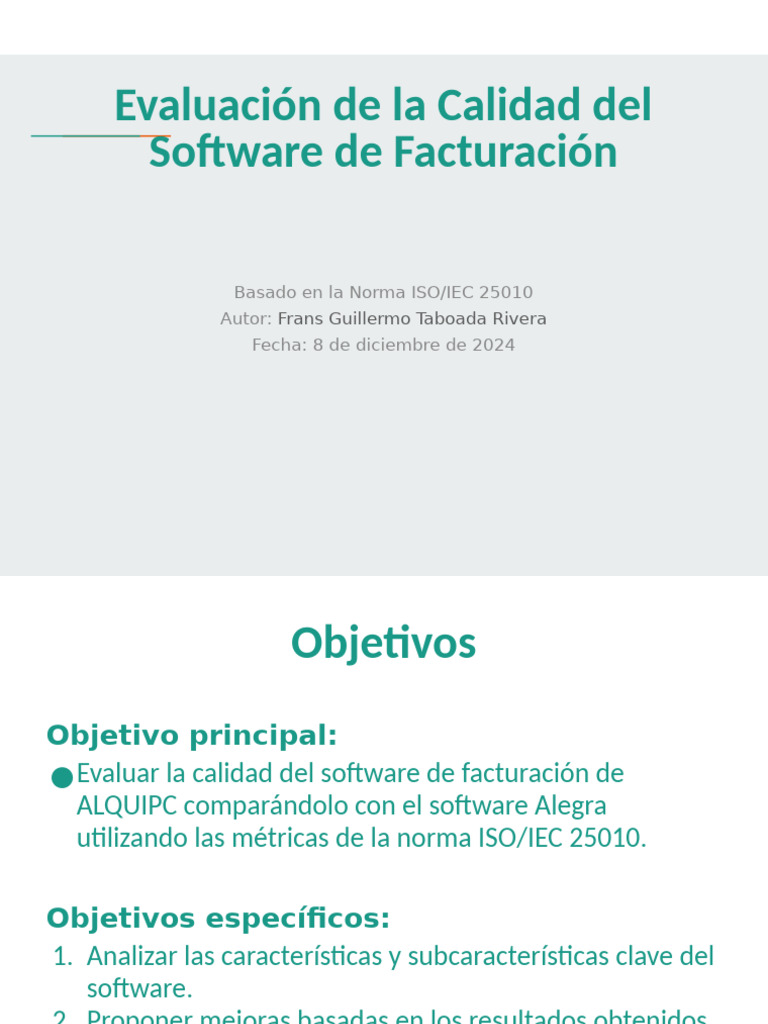 Presentacion Calidad Software | PDF | Software | Usabilidad