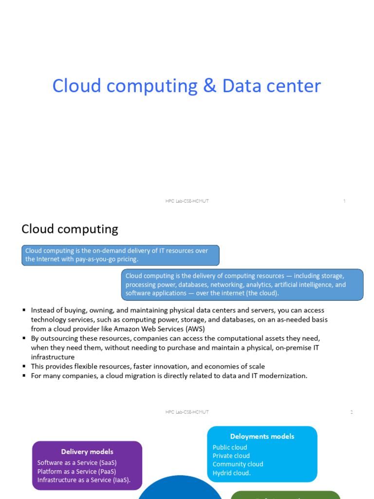 Ch3 Cloud Data Center | PDF | Cloud Computing | Data Center