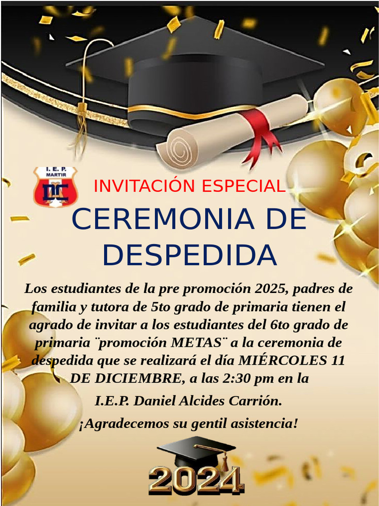 plantilla despedida | PDF