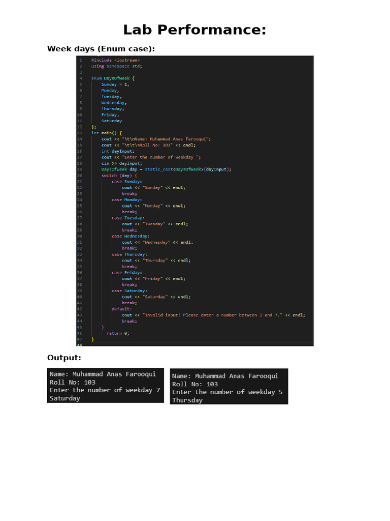 Lab Performance 4 Pdf