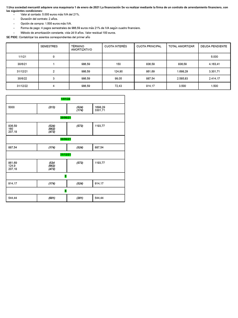 Examen Parcial de Contabilidad Resuelto | PDF | Bancos | Industrias de servicio