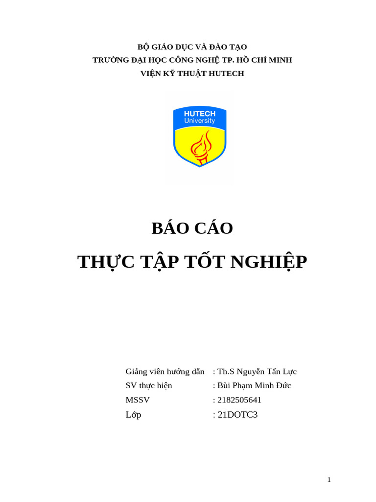 3404301.bm Trang Bia - Thuc Tap Tot Nghiep | PDF