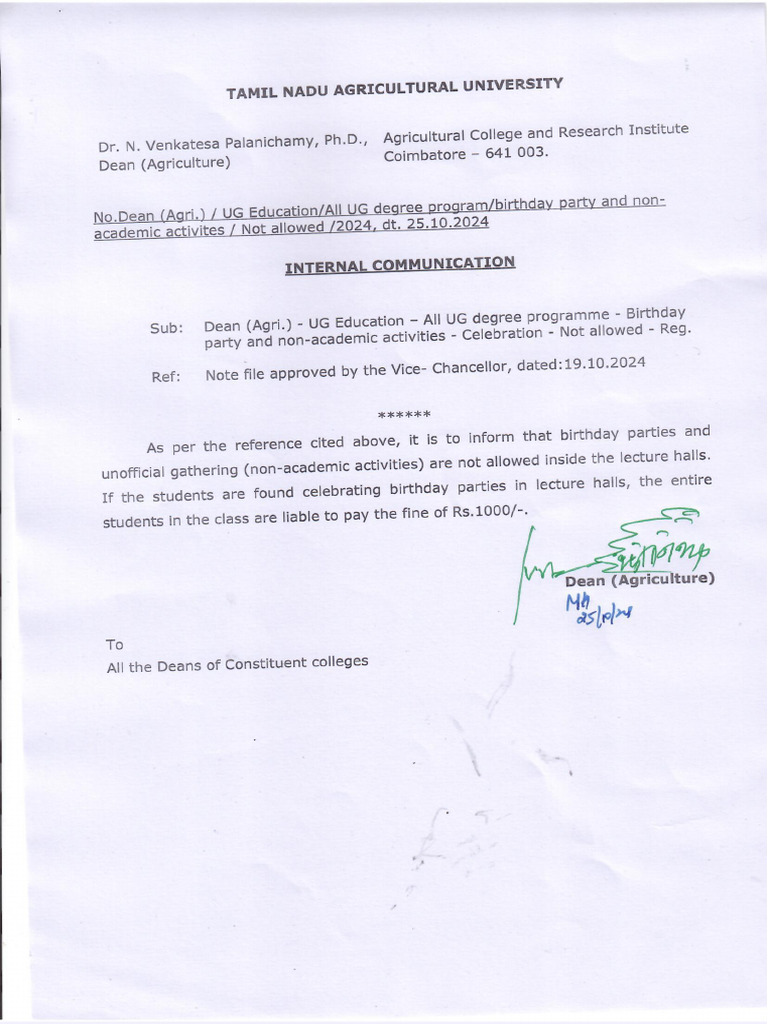 Birthday Party and Non Academic Activites | PDF
