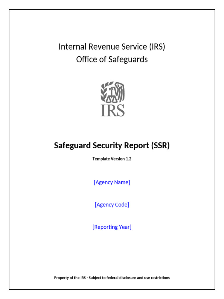 IRS Safeguard Security Report Template | PDF | Computer Security | Security