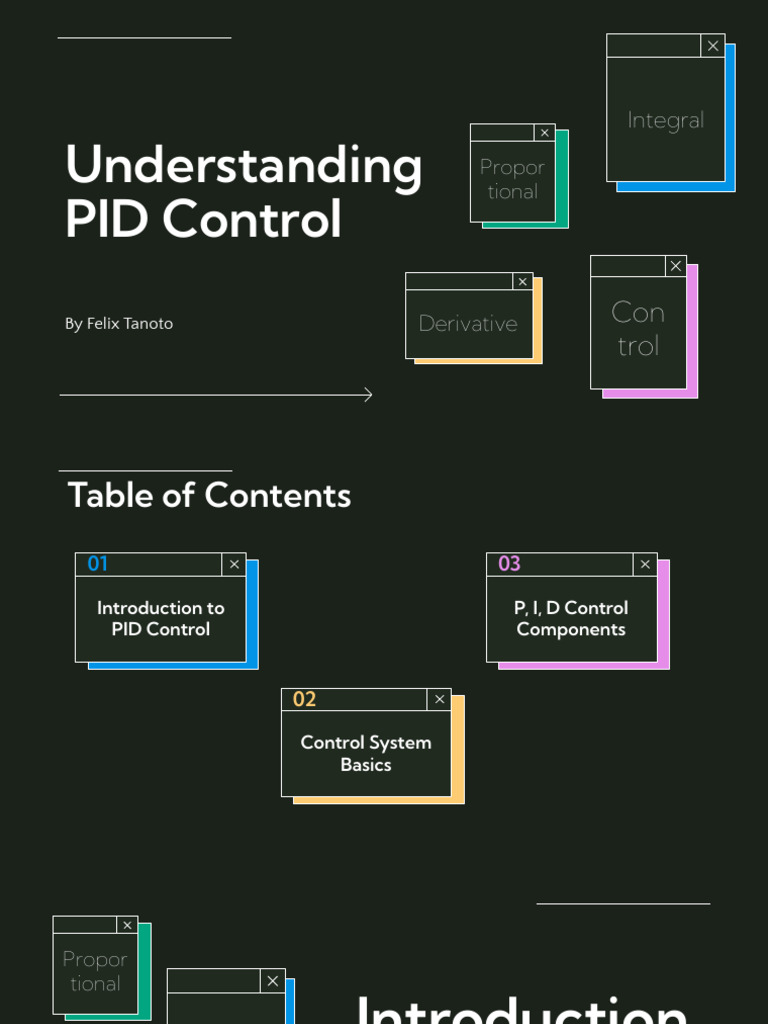 Week 9 - Understand PID Controls - Felix Tanoto | PDF | Feedback | Signal Processing