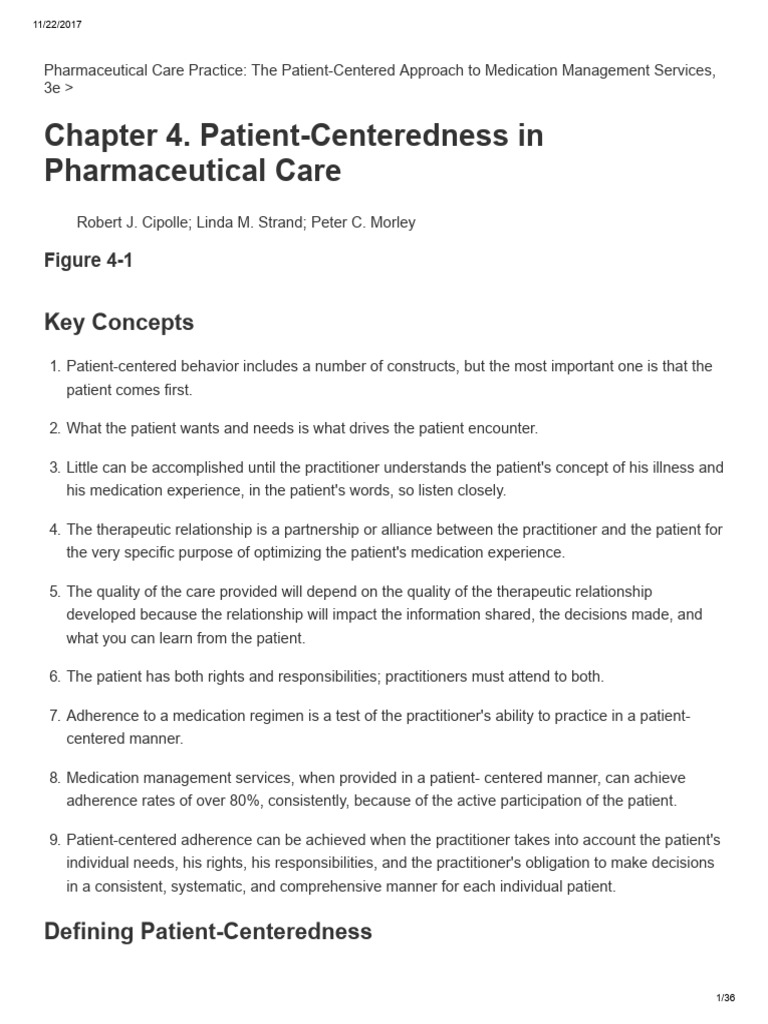 Patient-Centered Pharmaceutical Care | PDF | Experience | Attitude ...
