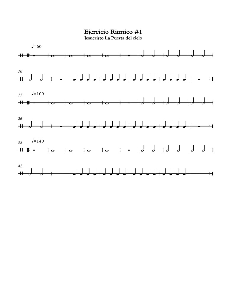 Ejercicio Ritmico #1 | PDF