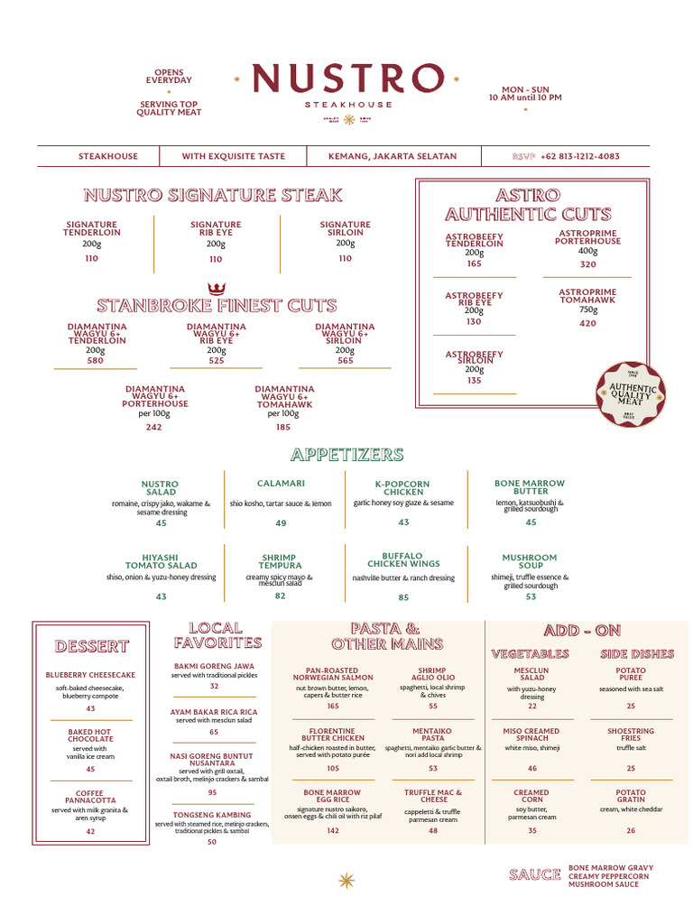 Nustro Menu | PDF | Sauce | Salad