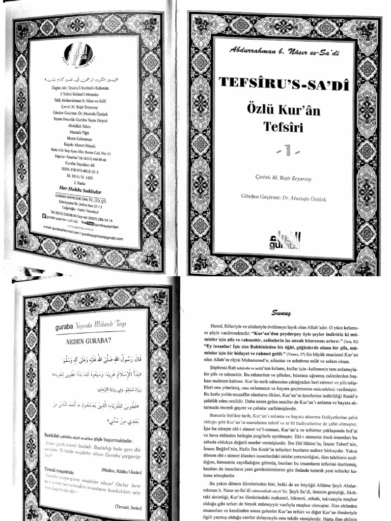 (Tefsir) İmam Sa'Di 01.cilt | PDF