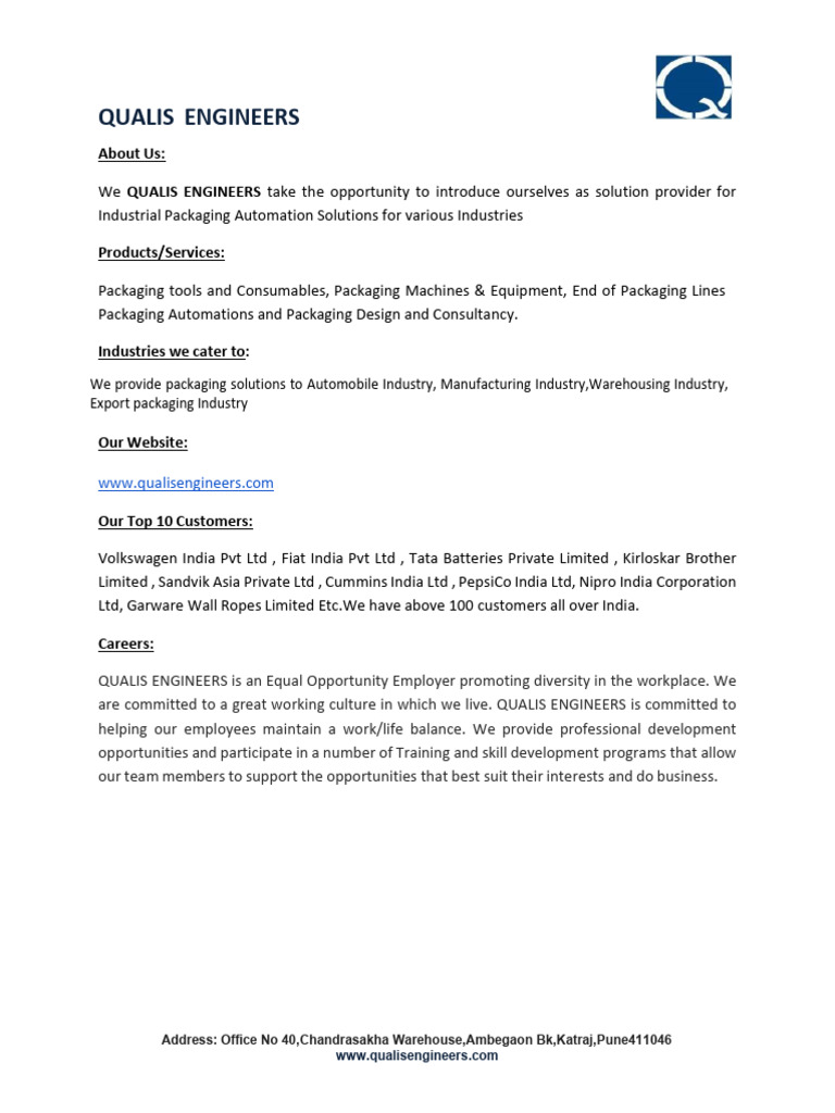 Job Placement - 2024-25 Qualis Engineers, Pune | PDF | Business | Economies