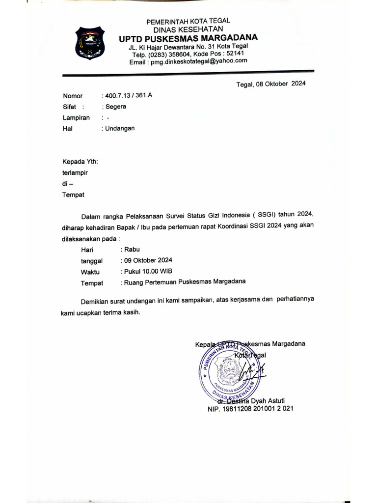 Und. SSGI Kelurahan | PDF