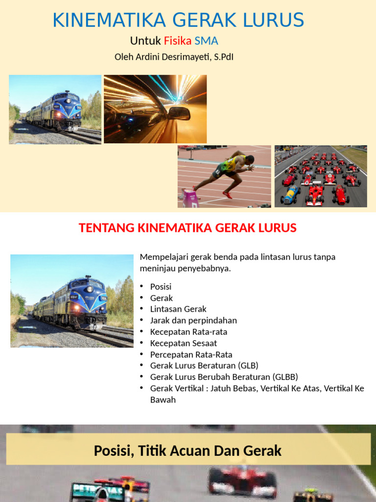 Kinematika Gerak Lurus | PDF