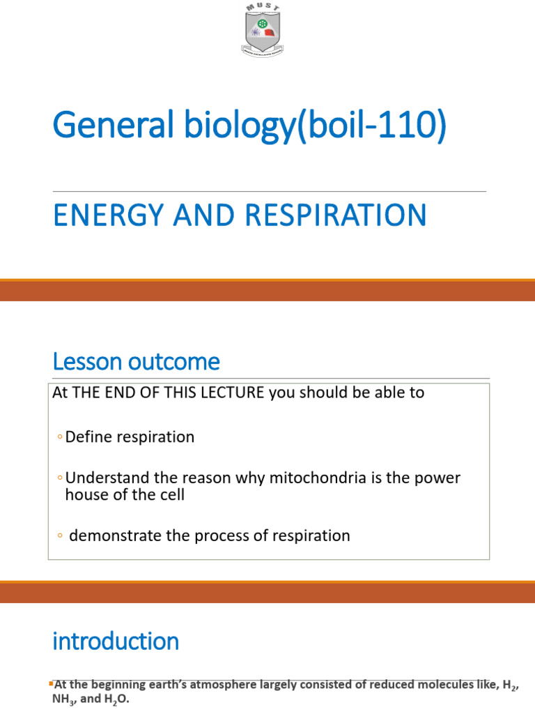 Topic G BIOL 110 Energy and Respiration | PDF | Diet & Nutrition ...