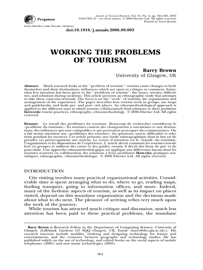 Studying Tourist Problems | PDF | Tourism | Guide Book