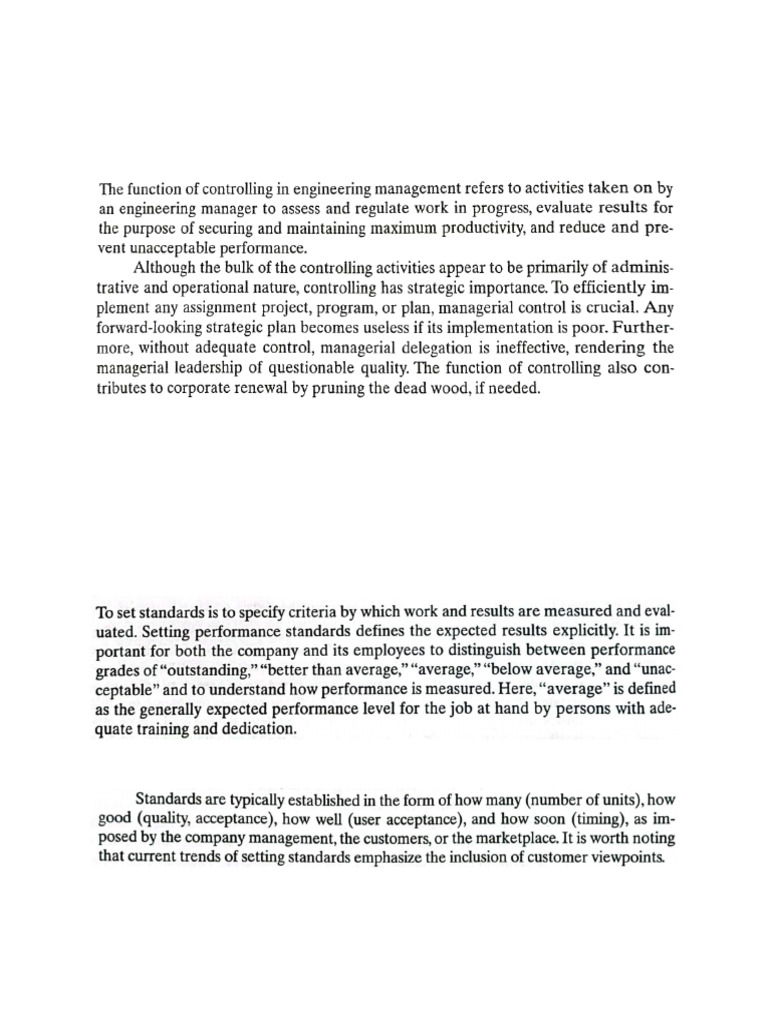 Engineering Management Control | PDF