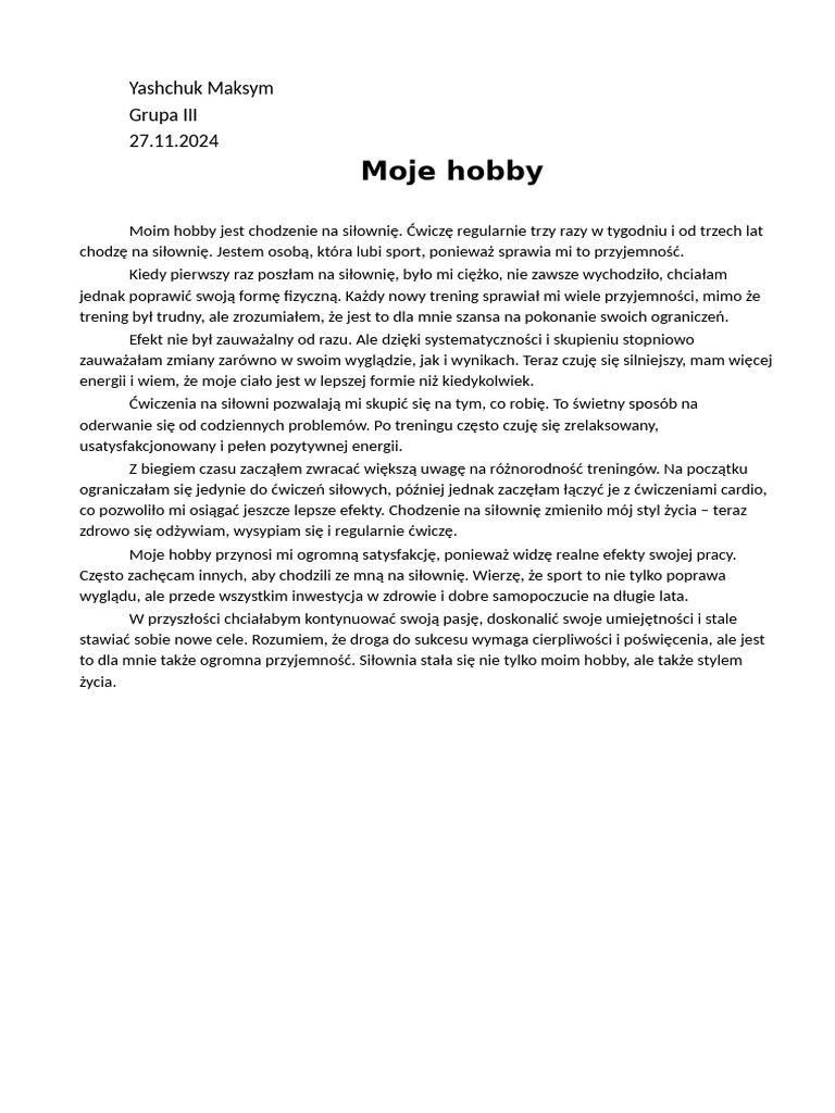 moje hobby | PDF