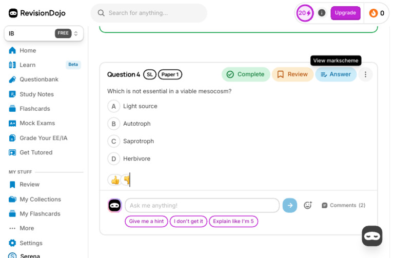 Ecology - IB Questionbank RevisionDojo | PDF