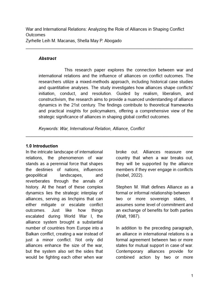 Alliances' Impact on War Outcomes | PDF | Trench Warfare | Blitzkrieg