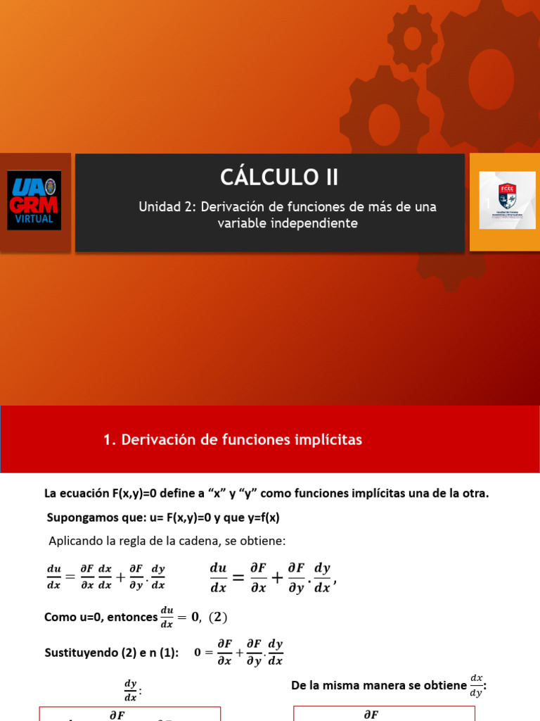 MAT150-U2-3 Derivación de Funciones Implícitas | PDF | Derivado | Variable (Matemáticas)