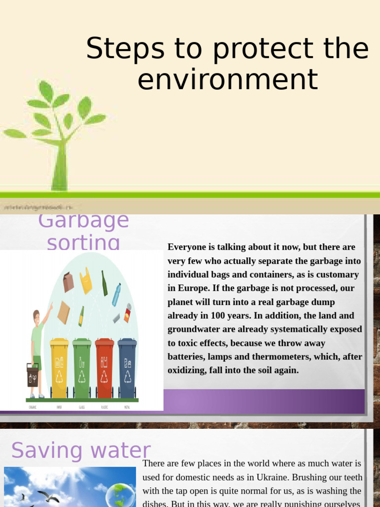 Eco-Friendly Living: Key Steps to Protect Earth | PDF | Water | Natural ...