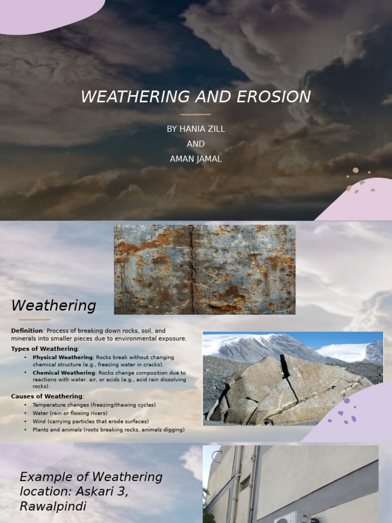 WEATHERING AND EROSION PRESENTATION | PDF | Erosion | Weathering