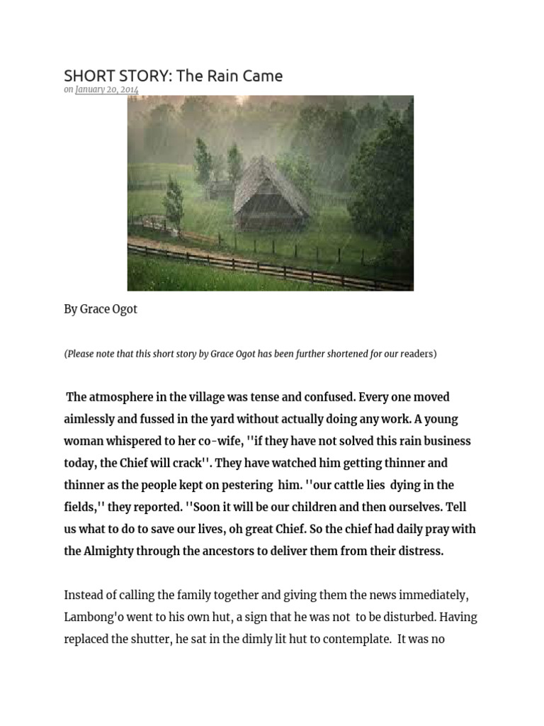 Sacrifice for Rain: Oganda's Fate | PDF