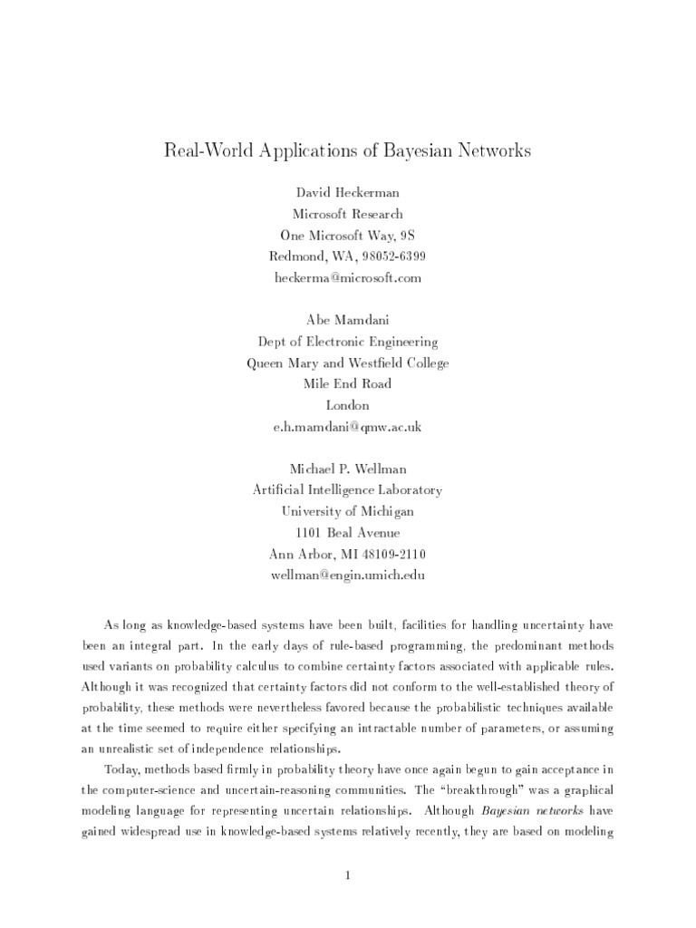 Bayesian networks | PDF | Bayesian Network | Bayesian Inference Bayesian networks | PDF | Bayesian Network | Bayesian Inference