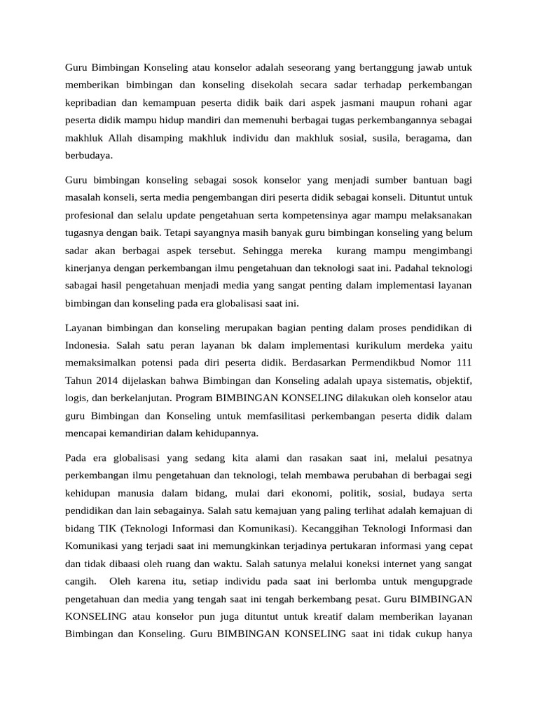 Peran Guru BK di Era Digital | PDF