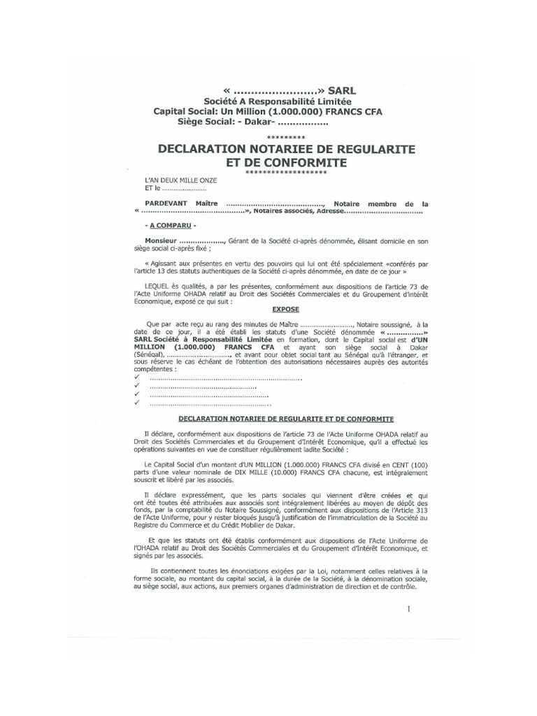 Declaration de Conformite - 4 | PDF