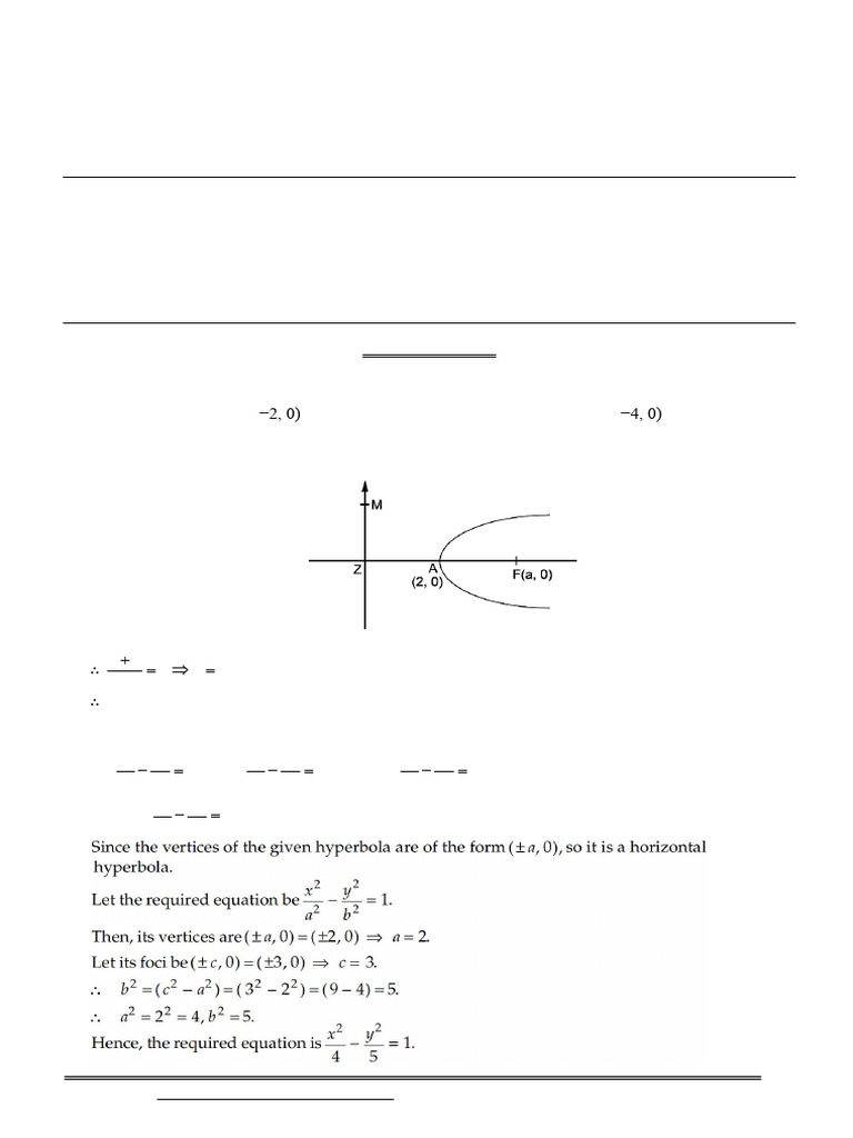 Maths Class XI Chapter 10 Conic Sections Practice Paper 11 2024 Answers | PDF | Ellipse ...