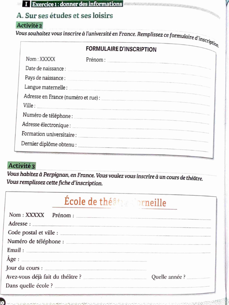 Delf A1 fiche practice[1] | PDF