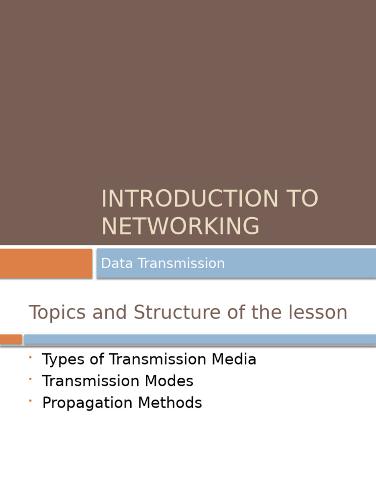 Lesson 04 - Data Transmission | PDF | Transmission Medium | Radio Propagation
