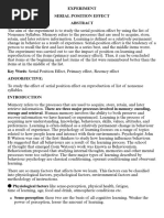 Murdock's Serial Position Curve Study Overview | PDF | Long Term Memory ...