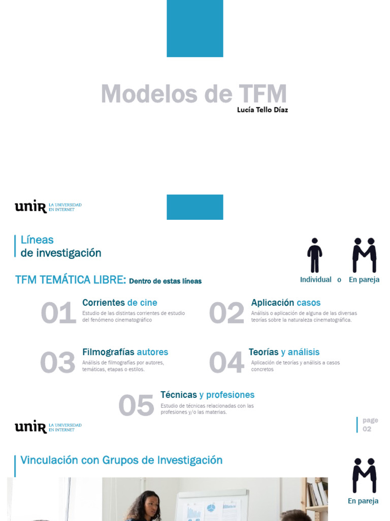 Modelos de TFM Máster UNIR | PDF