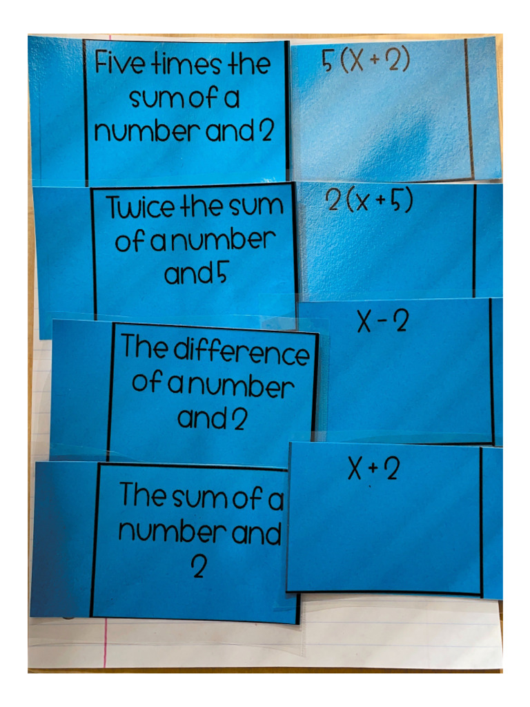 Algebraic+Expressions+Practice | PDF
