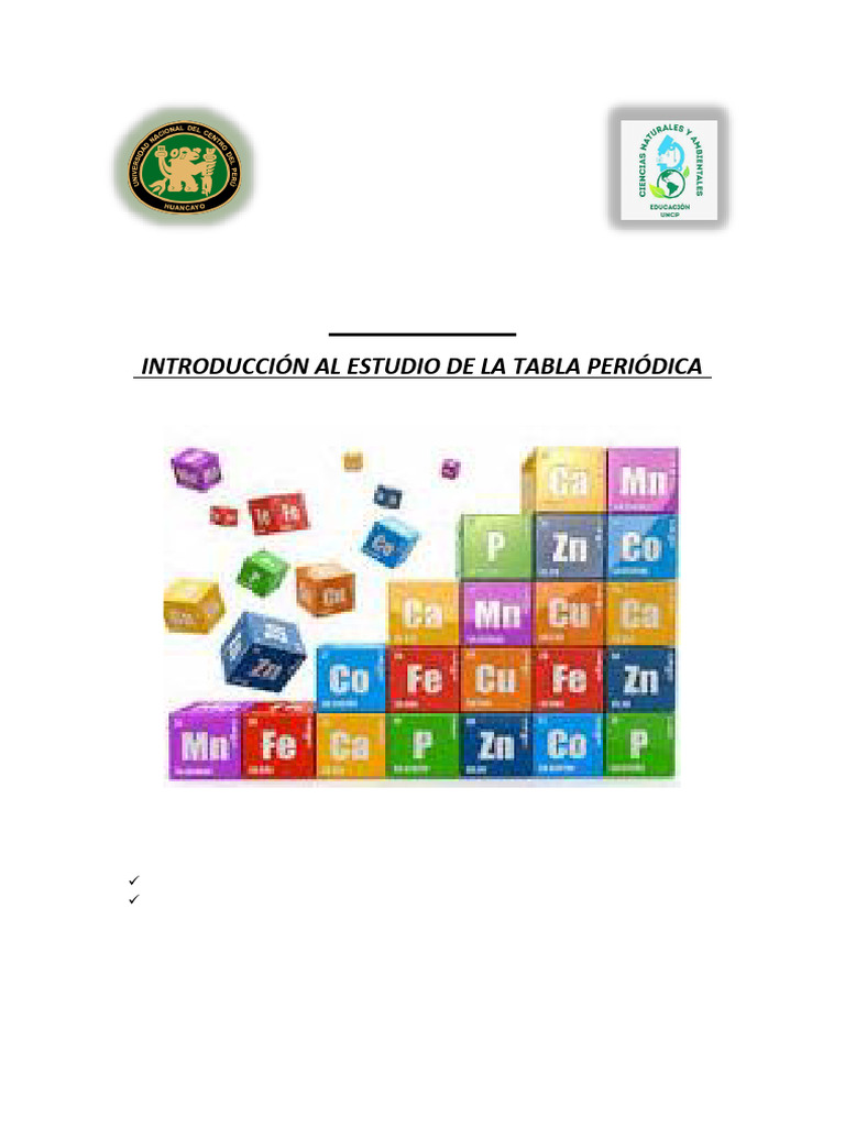 Informe. Tabla | PDF | Rieles | Tabla periódica